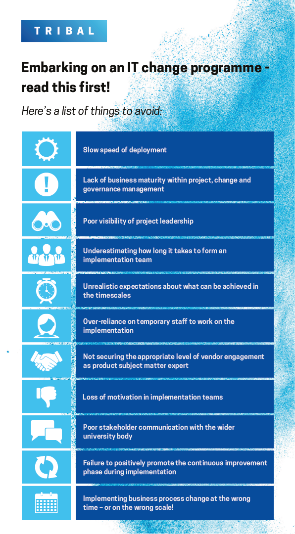 Overcoming the common reasons why IT change programmes fail